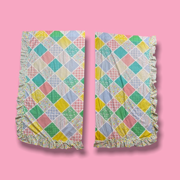 Sears | Accents | Vintage Sears Country Calico Garden Ruffle Floral ...